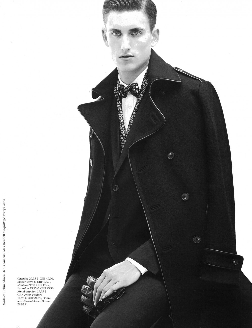 Max Rendell & Robin Ahrens are ‘Men in Black’ for H&M Winter 2012 ...