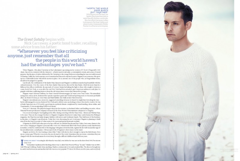 Tobey Maguire Graces the Cover of M Magazine