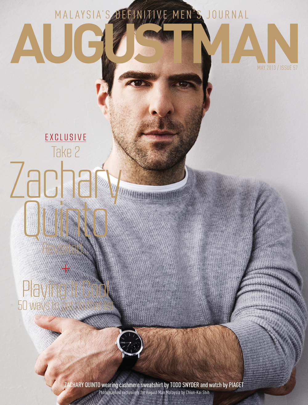 Zachary Quinto Graces August Man Malaysia’s iPad Covers – The Fashionisto