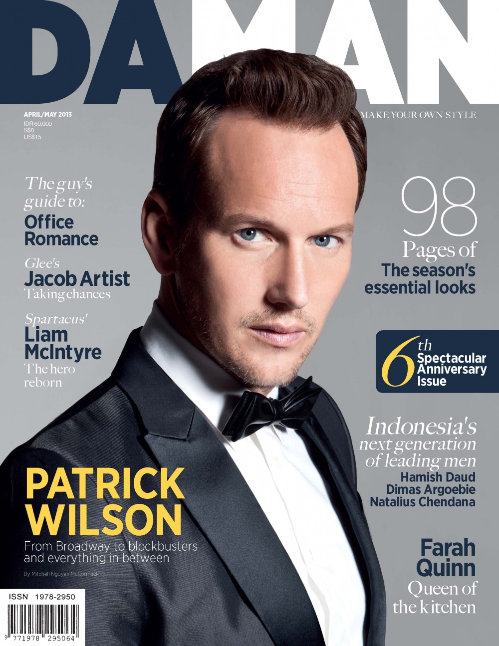 Patrick Wilson Cleans Up for the Cover of DaMan Magazine – The Fashionisto