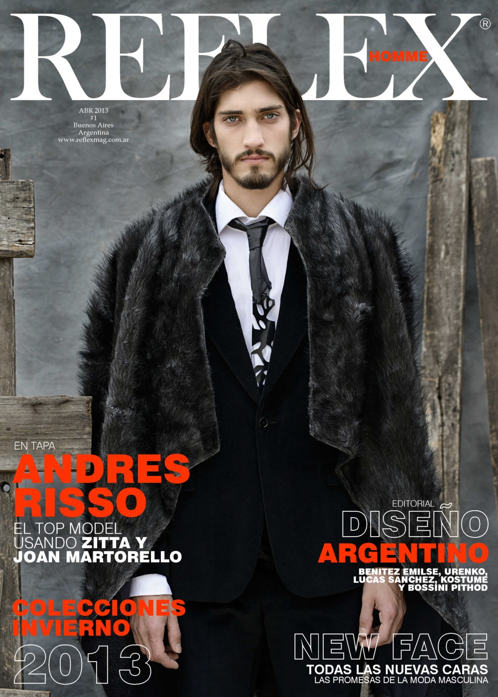 Andres Risso Covers Reflex Homme’s Debut Issue – The Fashionisto