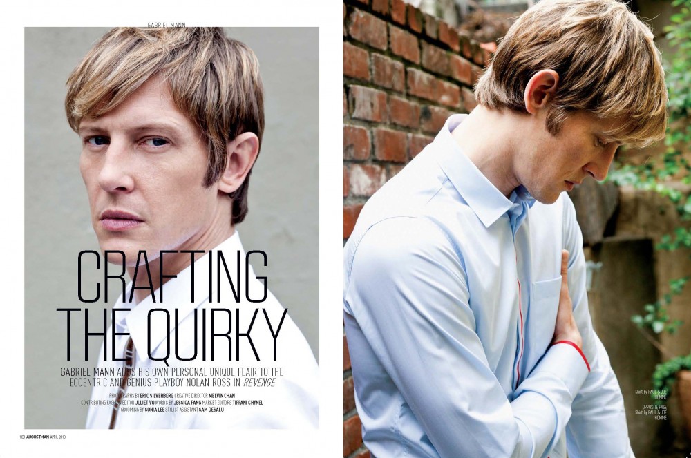 Revenge’s Gabriel Mann Models for August Man Magazine – The Fashionisto