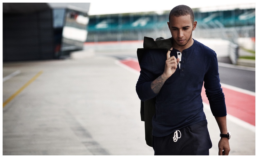 Lewis Hamilton Hits the Racetrack for Mr Porter Photo Shoot – The ...