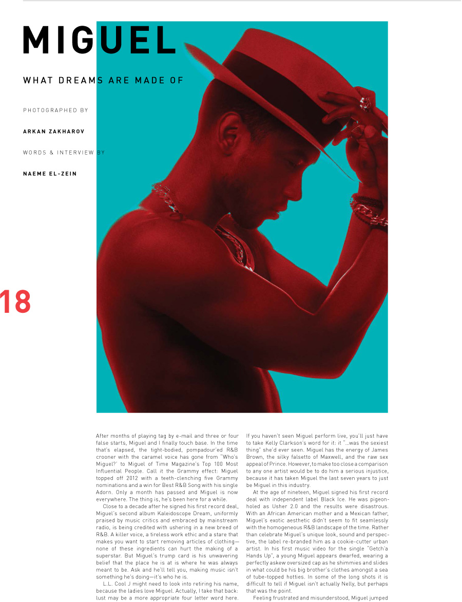 Music Artist Miguel Poses for Pulp Magazine – The Fashionisto