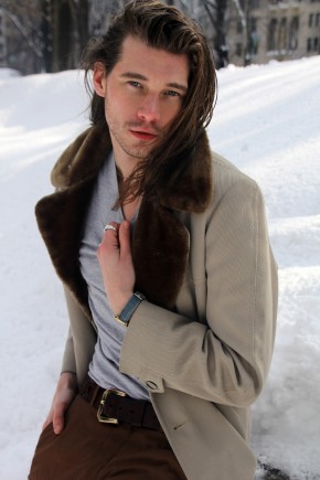 Zebedee Row Poses in the New York Snow for Ricky Cohete – The Fashionisto