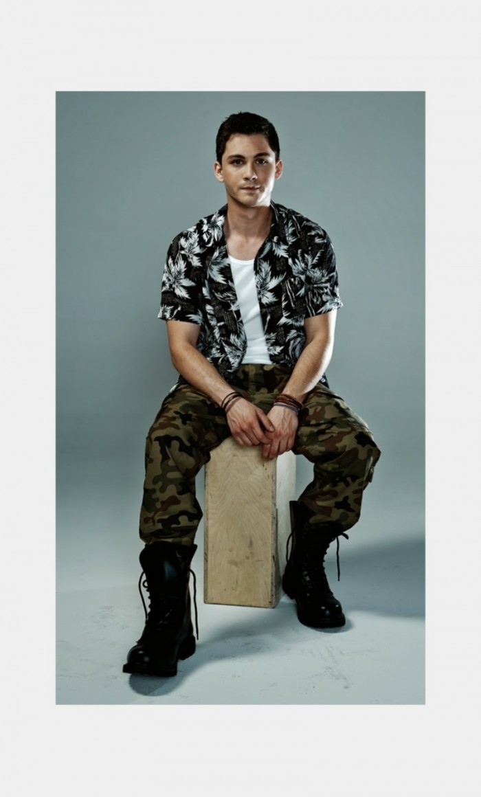 Logan Lerman Sports Floral Prints for Shortlist Cover Story – The ...