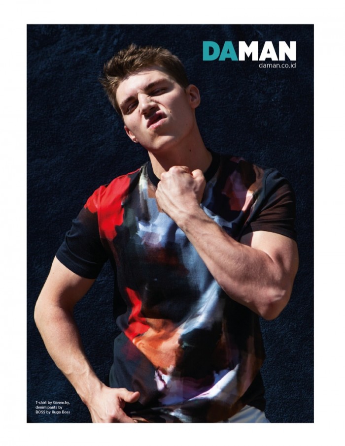 Nolan Gerard Funk for Da Man, Talks Versace Campaign – The Fashionisto