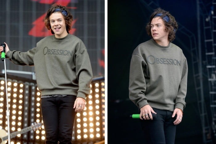 Harry Styles Performs in Calvin Klein Obsession Sweatshirt – The ...