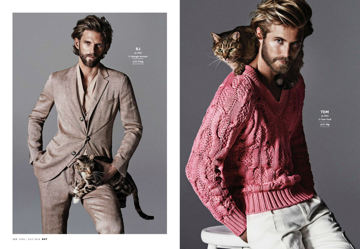 Models with Cats: Chad White, Garrett Neff, RJ Rogenski + More for Out ...