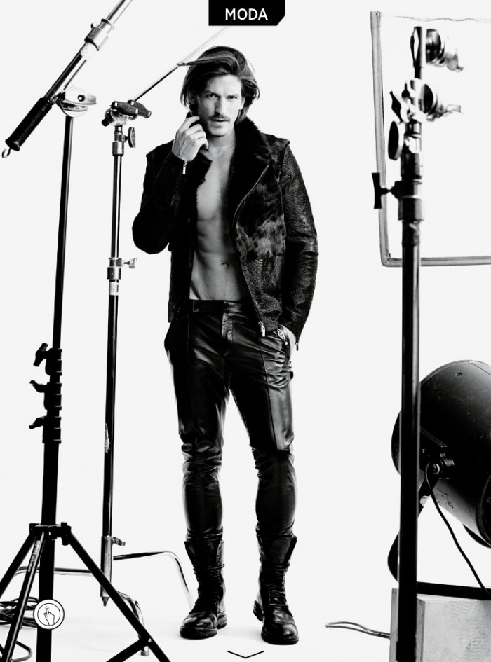 Jarrod Scott is Dressed in Black Leather for GQ Brasil – The Fashionisto