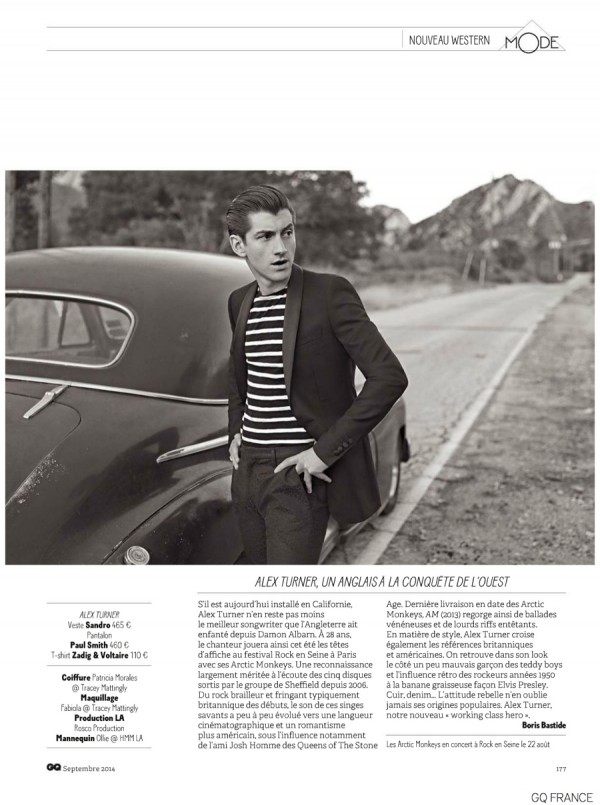 Arctic Monkeys’ Alex Turner Stars in Western Themed Shoot for GQ France ...