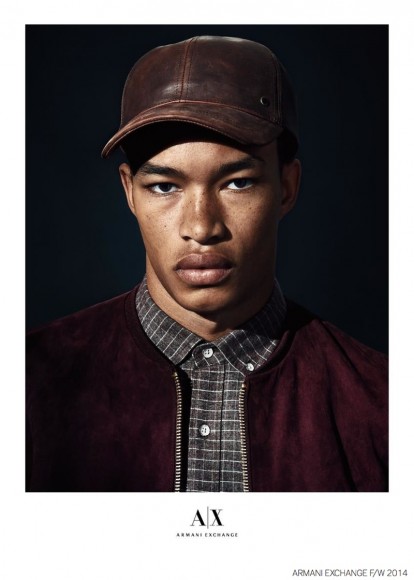 Raphael Balzer Models Smart Urban Styles for Armani Exchange Fall 2014 ...