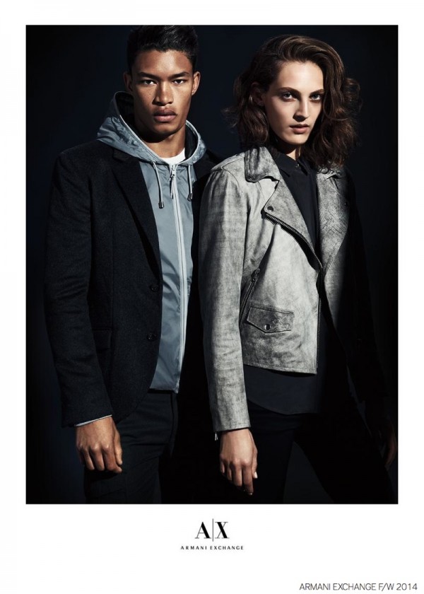 Raphael Balzer Models Smart Urban Styles for Armani Exchange Fall 2014 ...