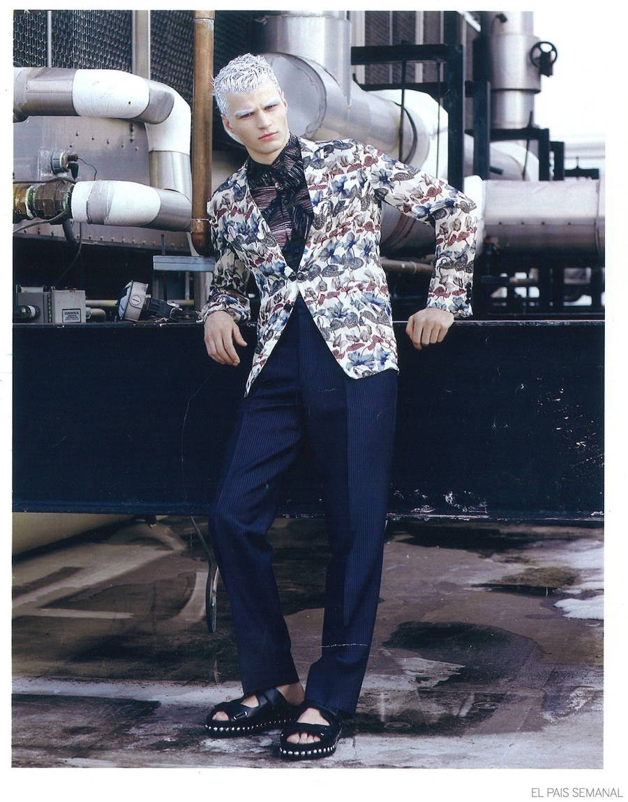 Arran Sly Rocks White Hair for El País Semanal Photos – The Fashionisto