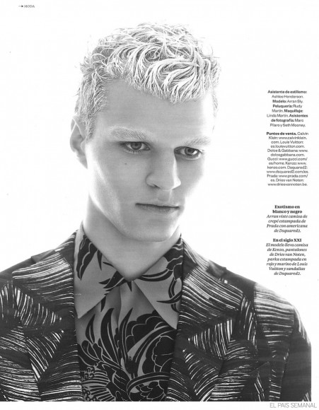 Arran Sly Rocks White Hair for El País Semanal Photos – The Fashionisto