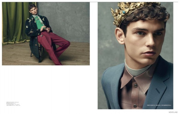Arthur Gosse Models Fall Fashions Worthy of a Prince for Men's Uno ...