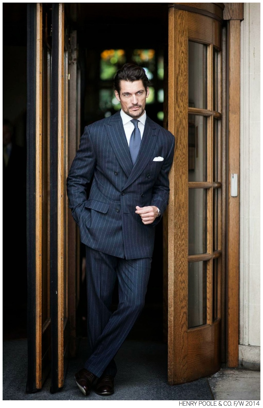 David Gandy Wears Elegant Suits for Henry Poole & Co. Fall/Winter 2014 ...