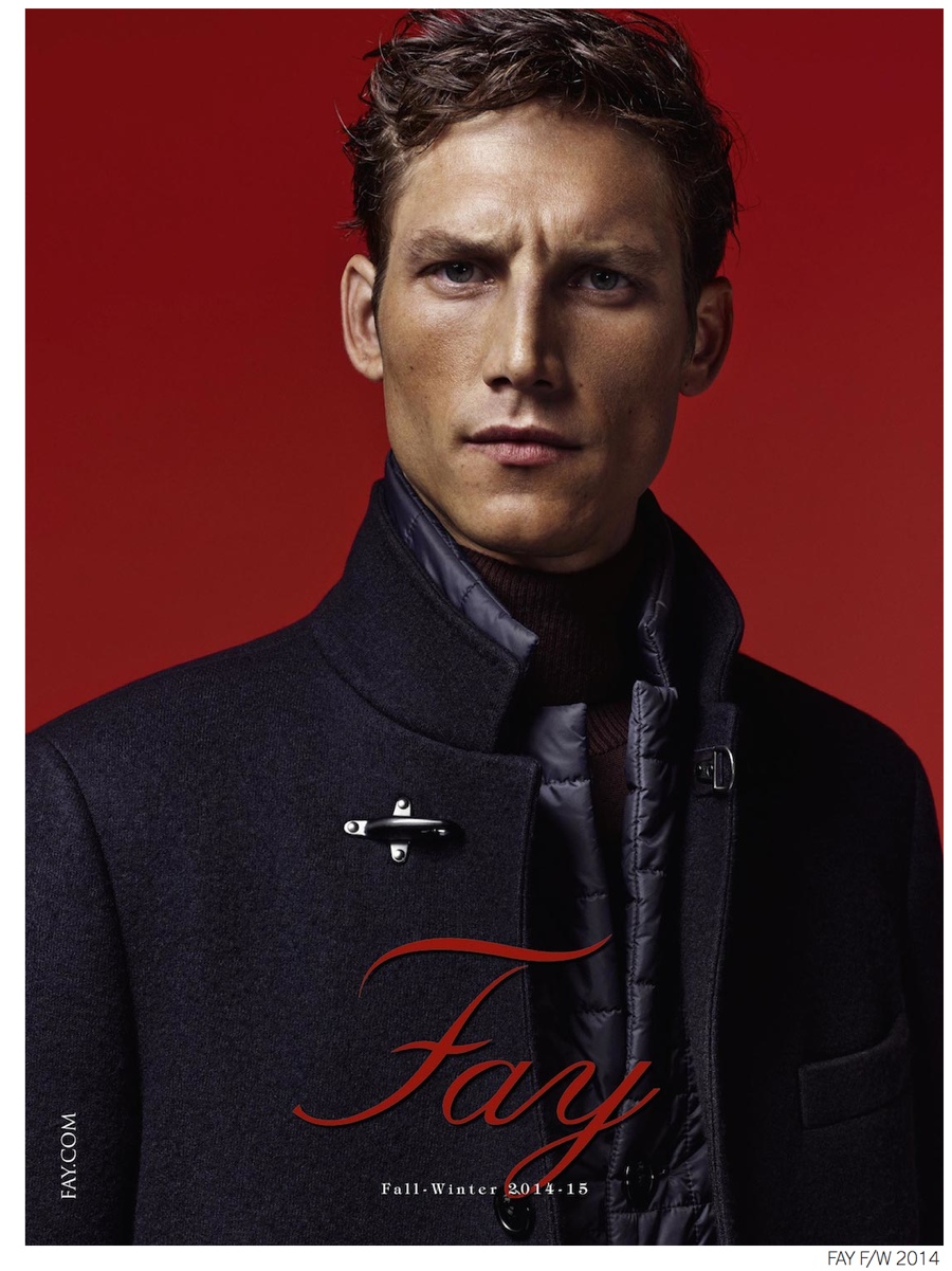 Roch Barbot Models Urban Smart Styles for Fay Fall/Winter 2014 Ad ...