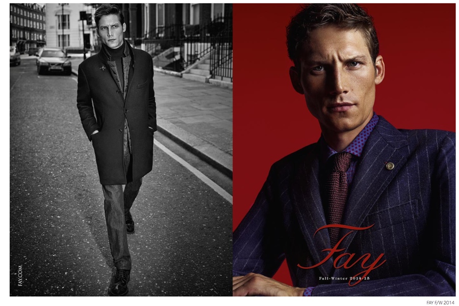 Roch Barbot Models Urban Smart Styles for Fay Fall/Winter 2014 Ad ...