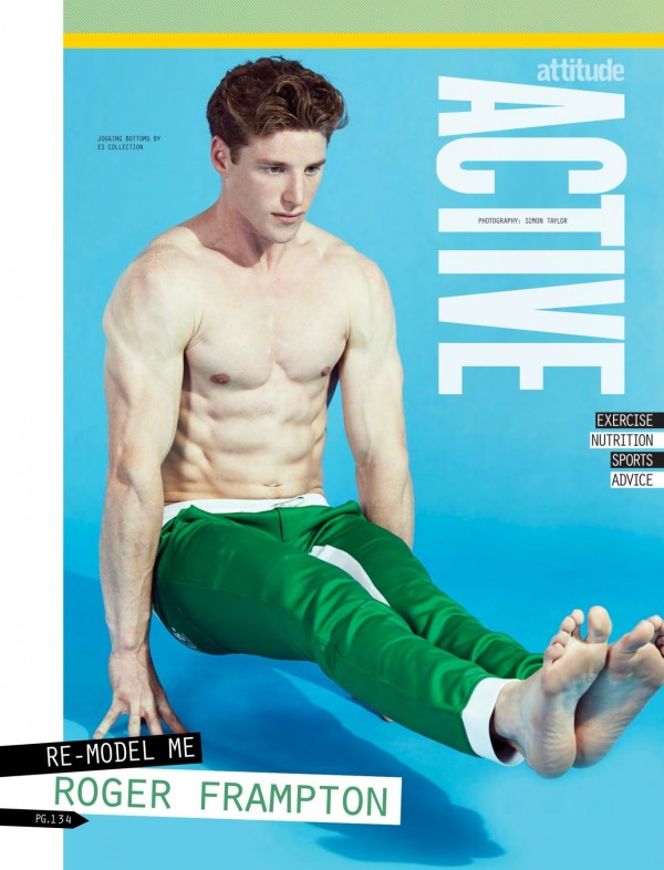 Roger Frampton Gets Active for Attitude August 2014 Issue – The Fashionisto