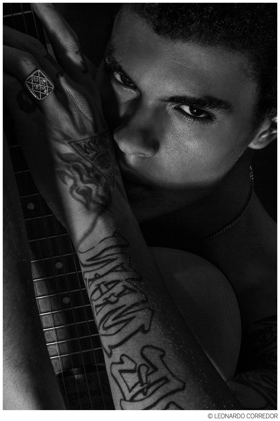 Devin Alexander Gets Edgy in Leather for Photos by Leonardo Corredor ...