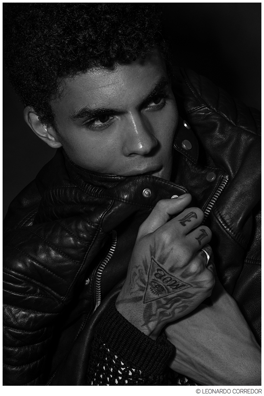 Devin Alexander Gets Edgy in Leather for Photos by Leonardo Corredor – The Fashionisto