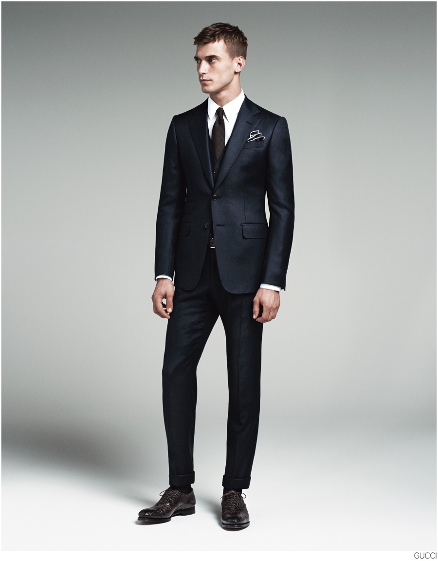 Clément Chabernaud Models Gucci Men’s Tailoring Suit Collection – Page ...