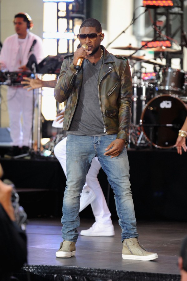 Usher wears Camouflage Leather Biker’s Jacket from Pyer Moss – The ...