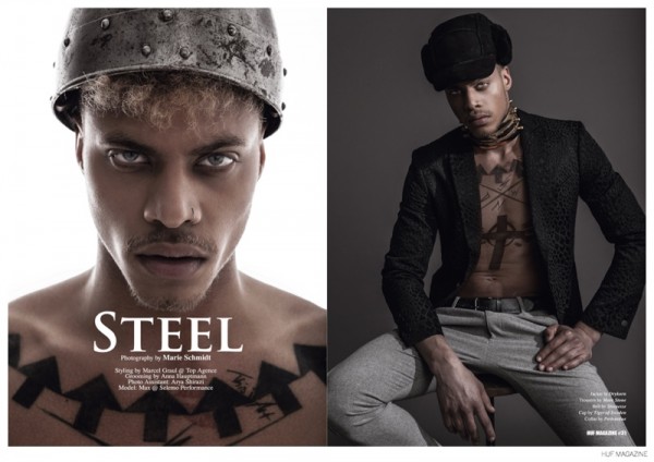 Max Puts on Armor for HUF Magazine – The Fashionisto