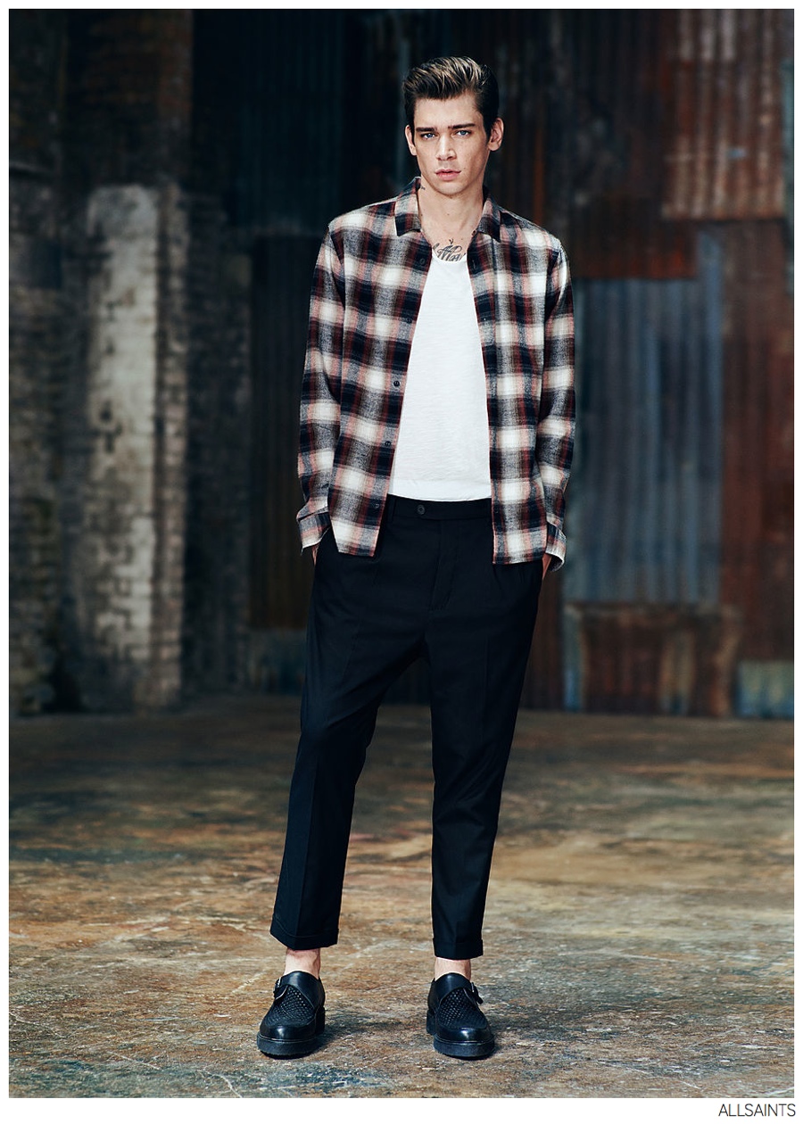 Cole Mohr Models Fall 2014 AllSaints Fashions | The Fashionisto
