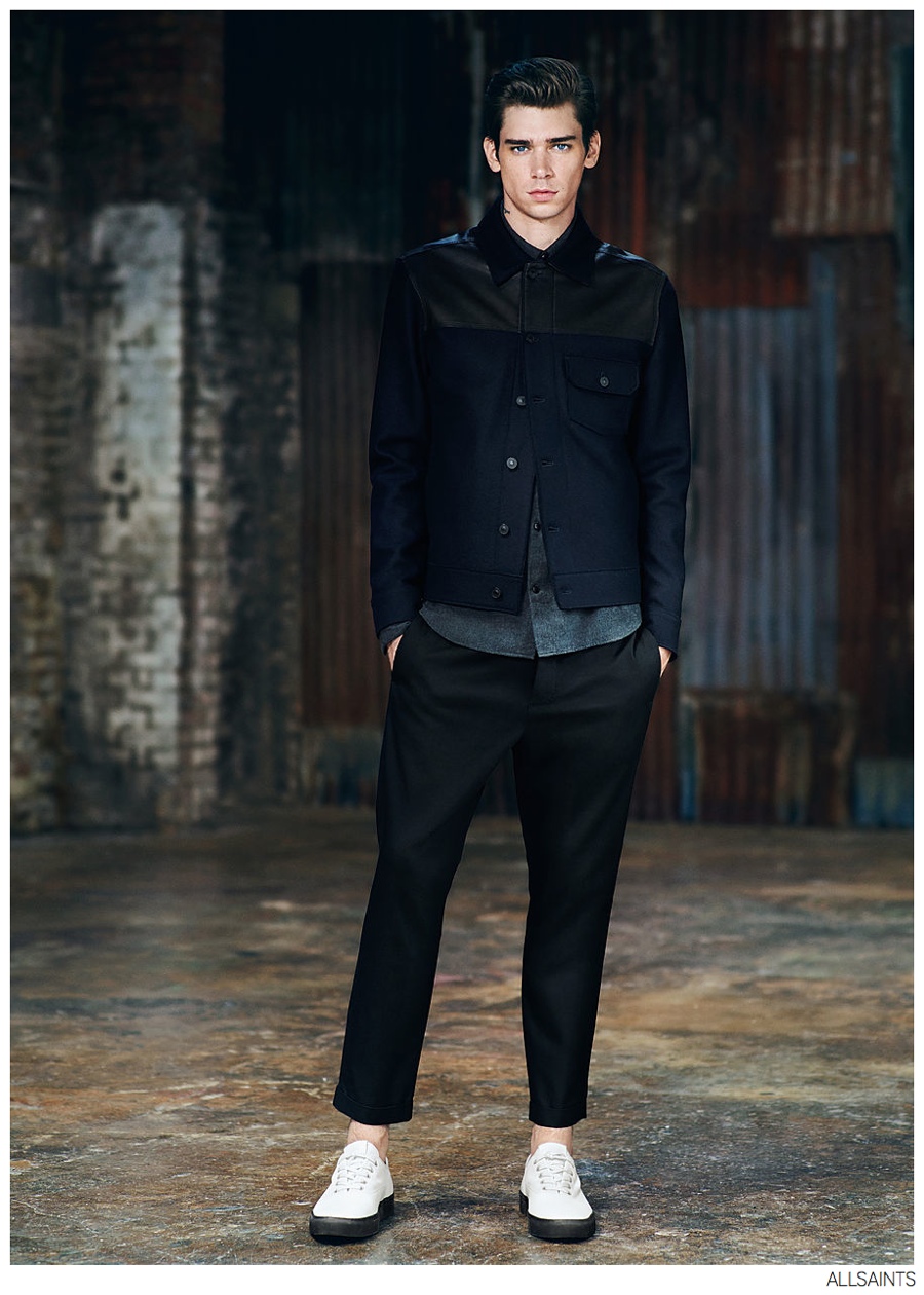Cole Mohr Models Fall 2014 AllSaints Fashions | The Fashionisto