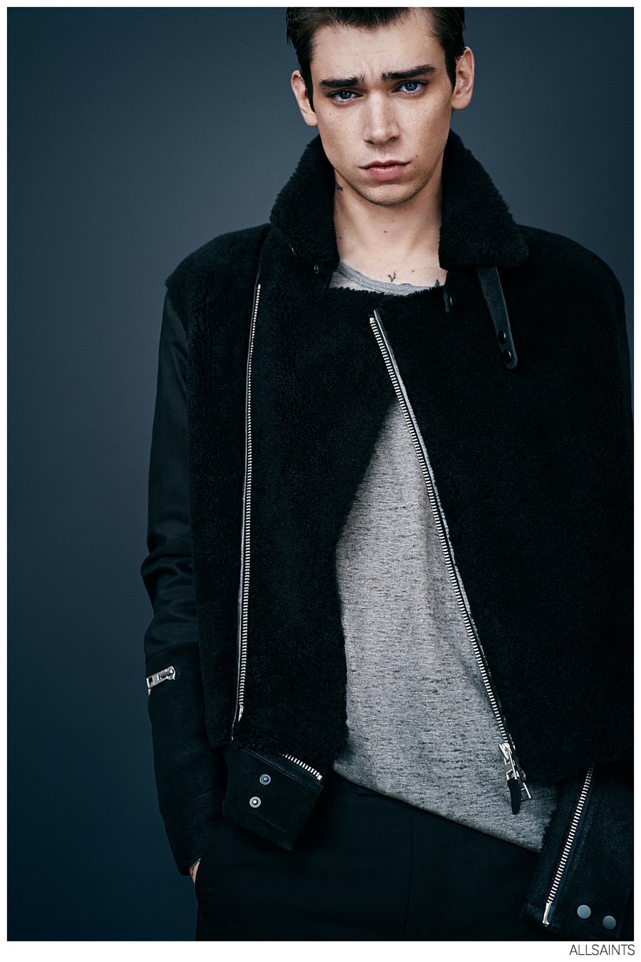 Cole Mohr Models Fall 2014 AllSaints Fashions | The Fashionisto