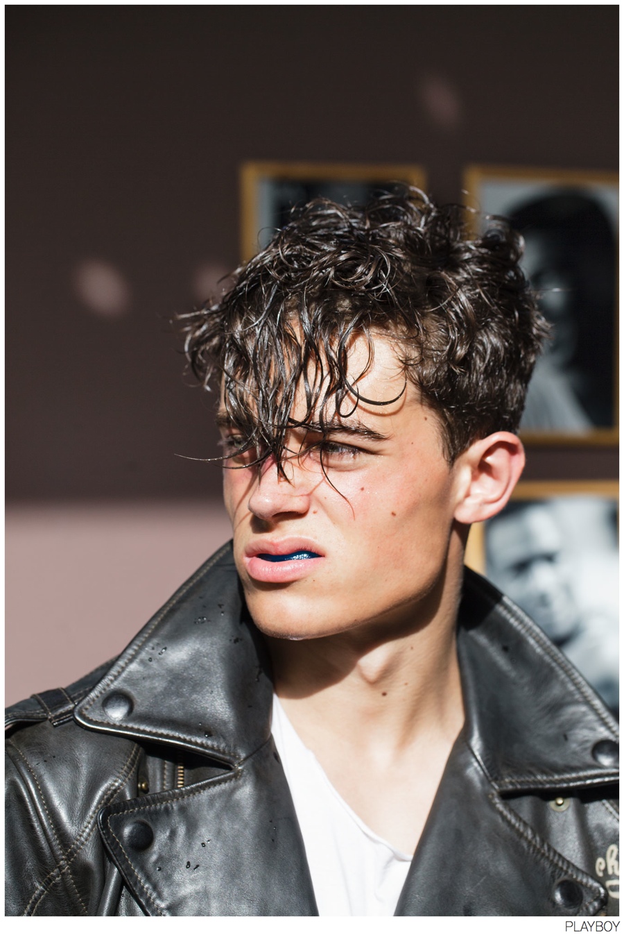 George Elliott Throws Punches in Leather Jackets for Playboy – The ...