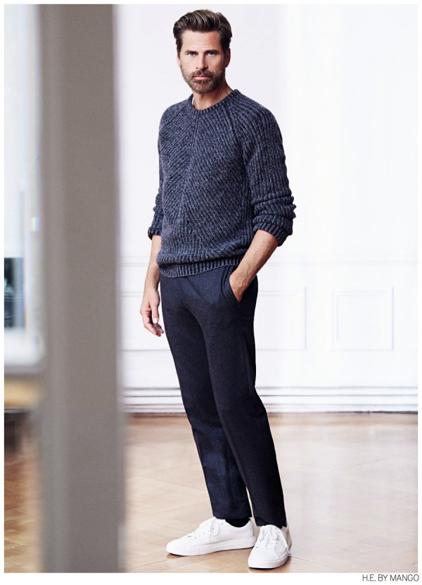 Mark Vanderloo Models Winter 2014 Suits + Sportswear for H.E. by Mango ...