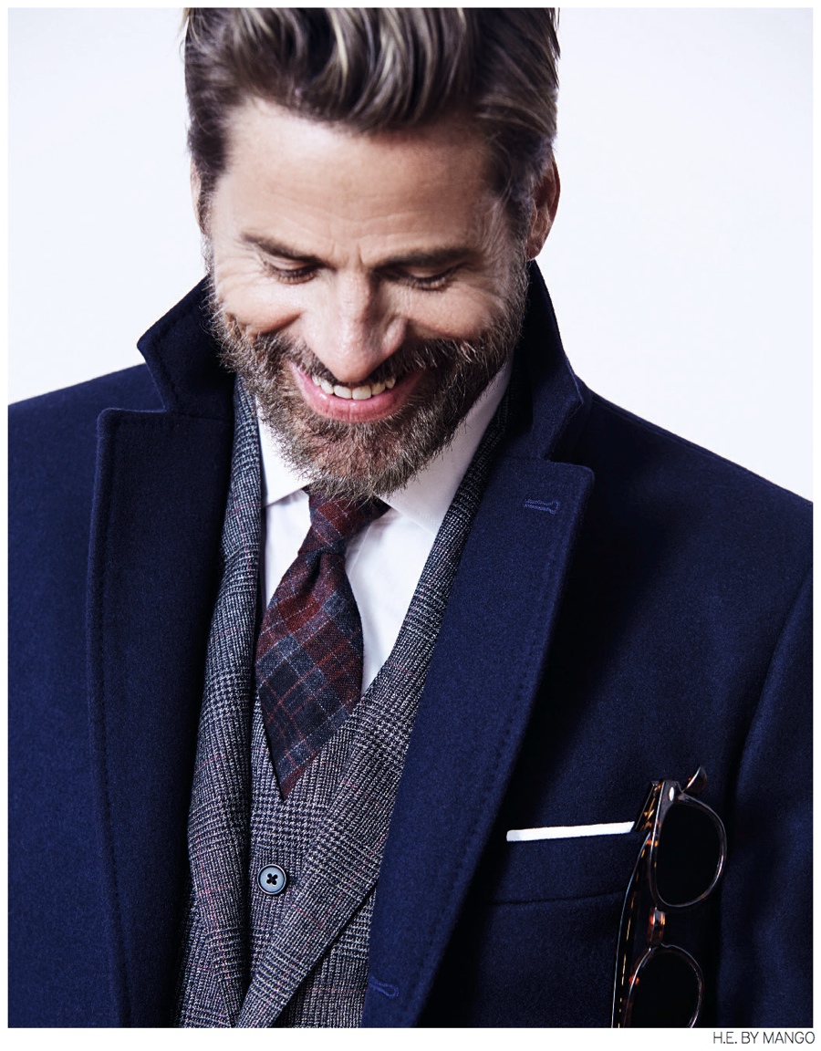 Mark Vanderloo Models Winter 2014 Suits + Sportswear for H.E. by Mango ...