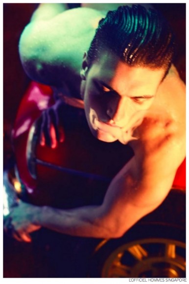 Matthew Terry Gets Wet for L’Officiel Hommes Singapore Calvin Klein ...