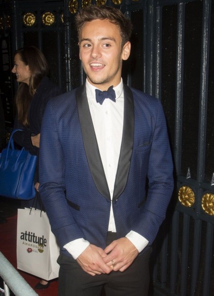 Tom Daley Cleans Up in Navy Tuxedo for Attitude Magazine Awards – The ...