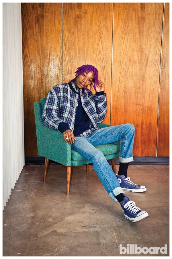 Wiz Khalifa Shows Off Purple Dreads + Fall Street Style for Billboard ...
