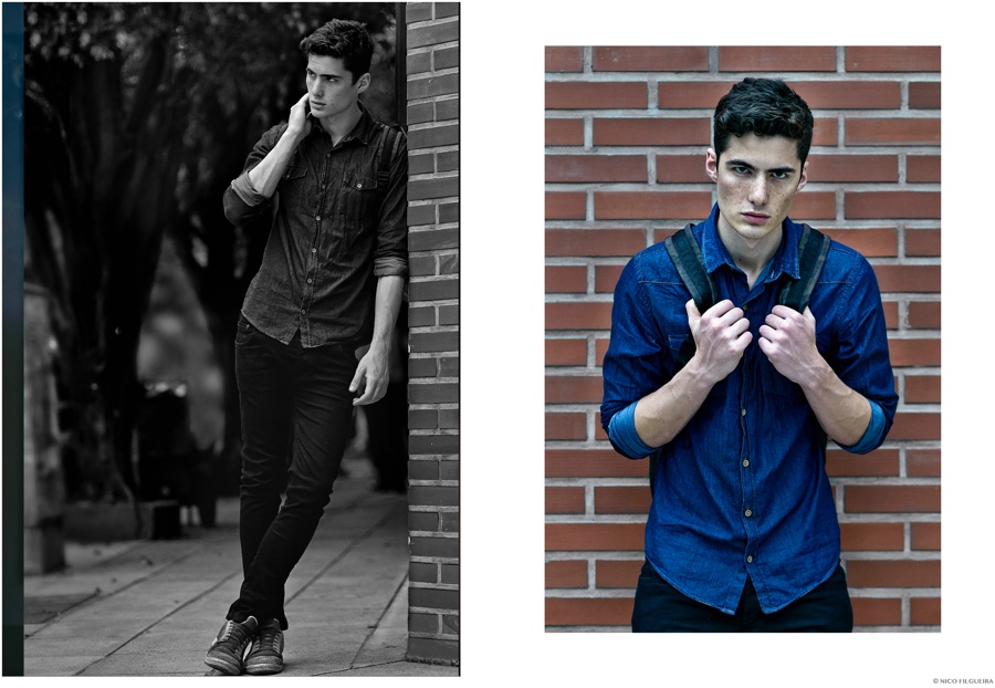 Leo Sports Casual Denim Fashions for Nico Filgueira Lensed Photo Shoot ...