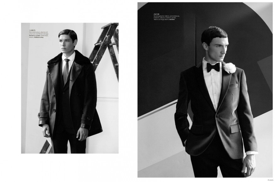 Jacob Coupe & Aaron Gatward Don Tailored Fashions for Plaza Magazine ...
