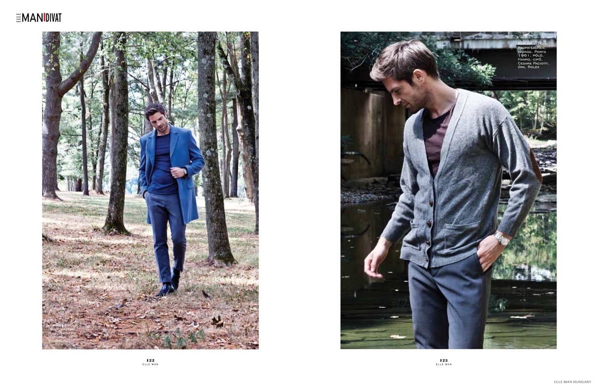 Rob Rea Heads Outdoors for Elle Man Hungary Fall Fashion Editorial ...