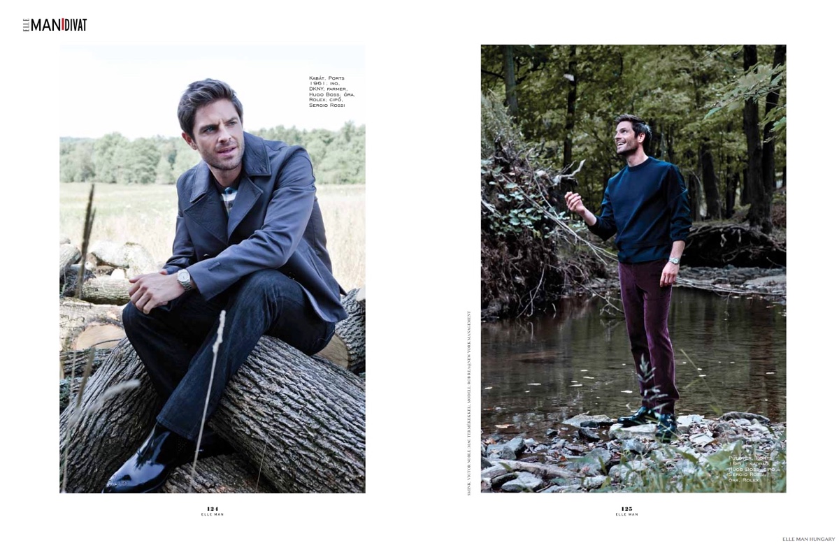 Rob Rea Heads Outdoors for Elle Man Hungary Fall Fashion Editorial ...