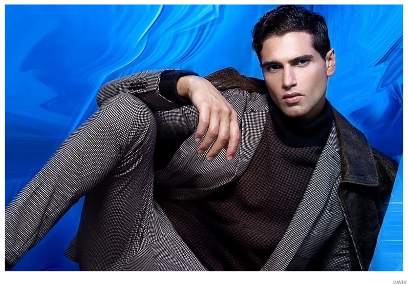 Fabio Mancini Embraces Blue Fashions for David Cover Shoot – The ...