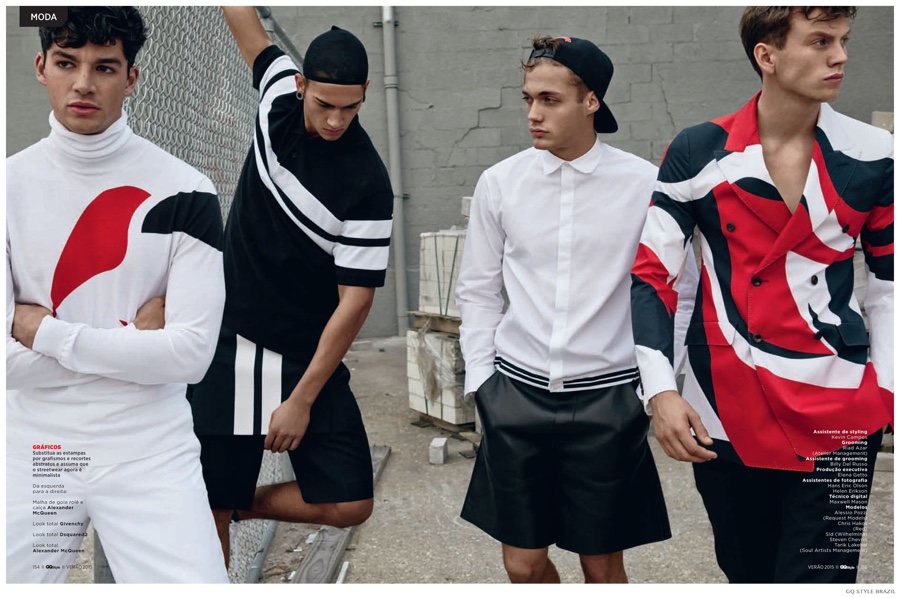 GQ Style Brasil Highlights Trendy Spring 2015 Denim, Graphics + More ...