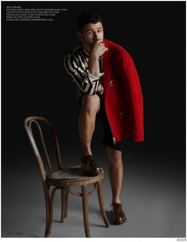 Nick Jonas Models Black Wardrobe for Kode Cover Shoot – The Fashionisto