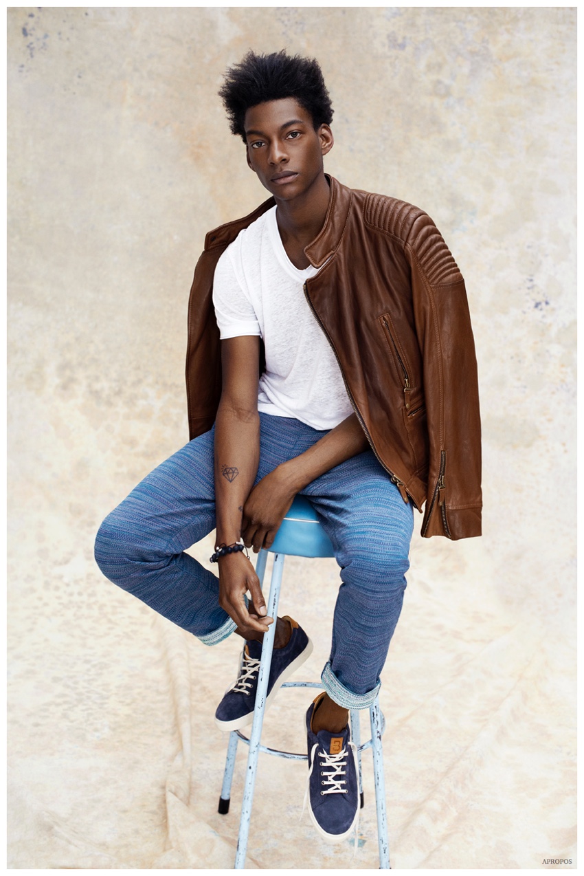 Ty Ogunkoya Models Light & Colorful Spring 2015 Men’s Designer Fashions ...