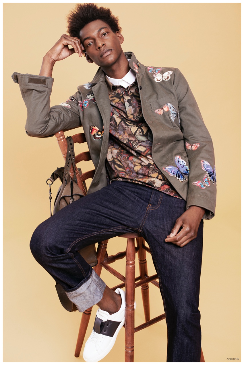 Ty Ogunkoya Models Light & Colorful Spring 2015 Men's Designer Fashions ...
