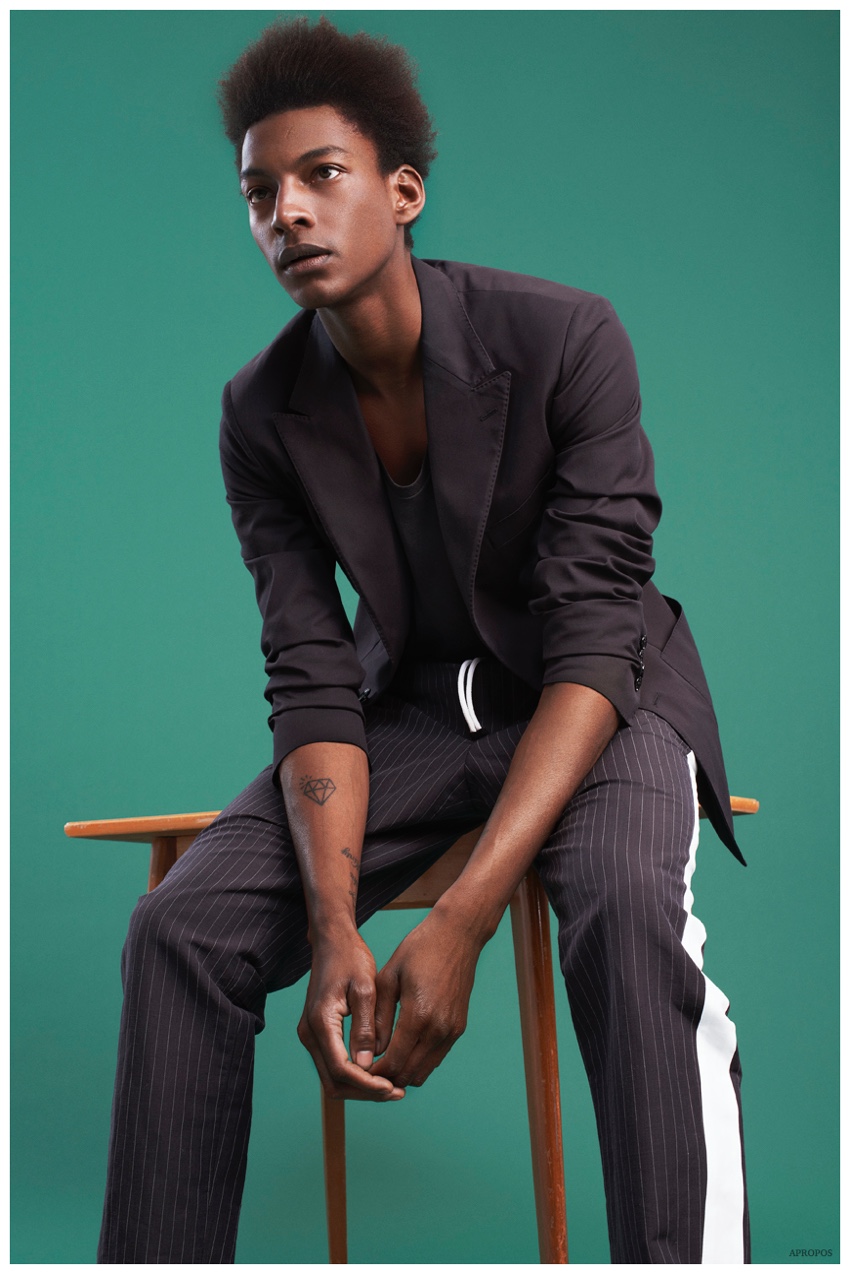 Ty Ogunkoya Models Light & Colorful Spring 2015 Men's Designer Fashions ...