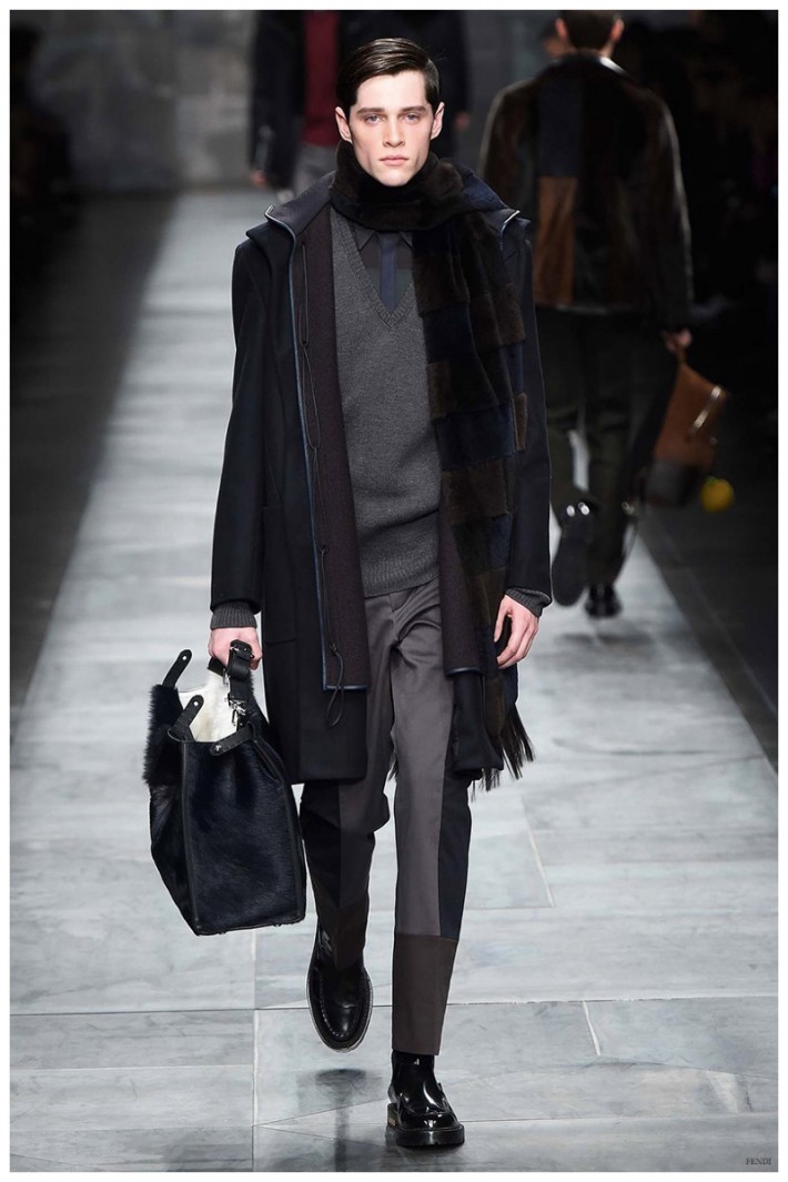Fendi Fall/Winter 2015 Menswear Collection: Shearling Styles Revisited ...