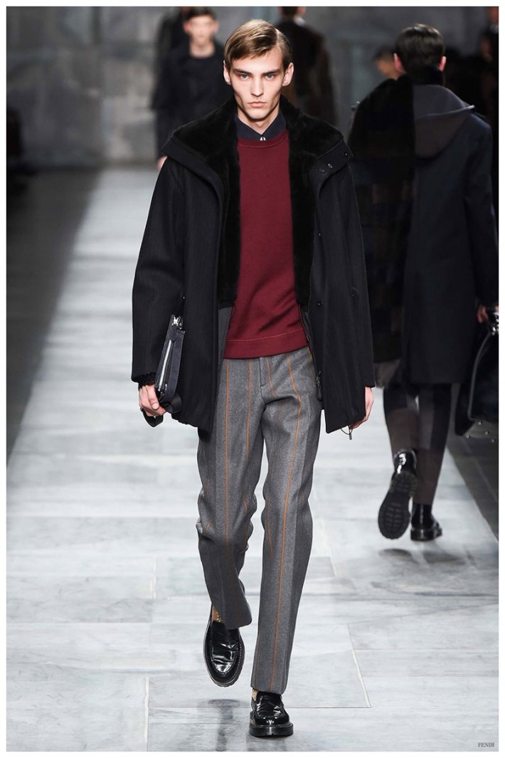 Fendi Fall/Winter 2015 Menswear Collection: Shearling Styles Revisited ...